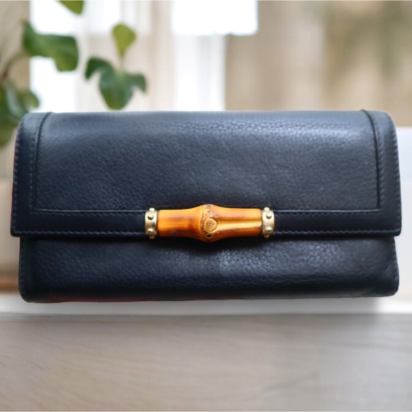 Gucci | Bags | Gucci Bamboo Bifold Long Wallet | Poshmark